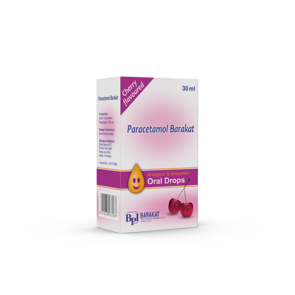 Paracetamol Barakat Oral Drop – Pharmatech Company for Drugs and ...